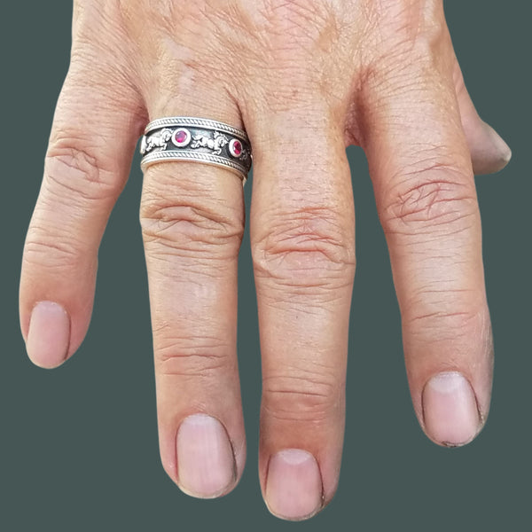 FOAL OF THE FOUR WINDS SOLITAIRE Band Ring in SILVER or CONTINUUM with ...